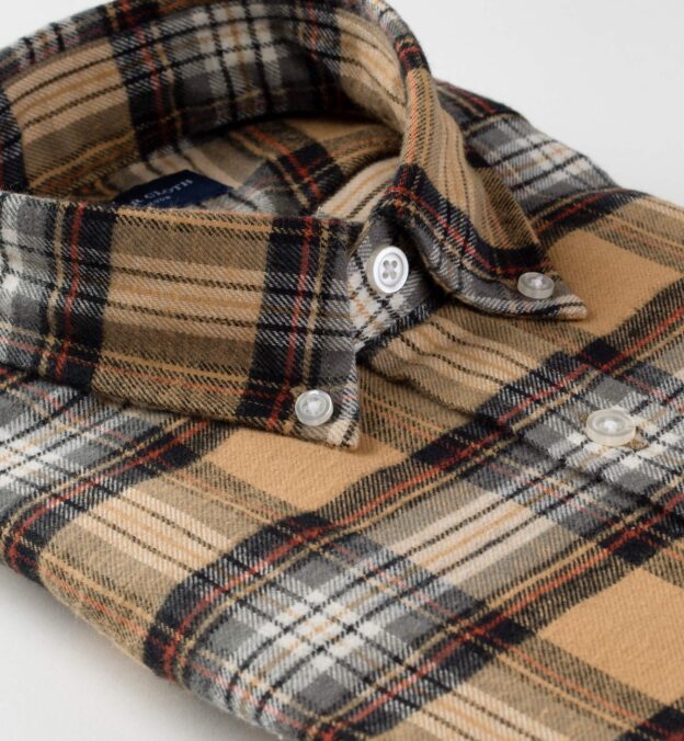 Japanese Gold Multi Color Plaid Flannel by Proper Cloth
