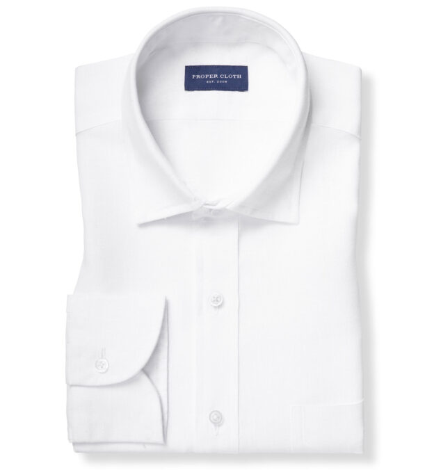 Malibu White Linen Shirts by Proper Cloth