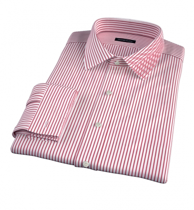 Stanton 120s Red Stripe Dress Shirt by Proper Cloth