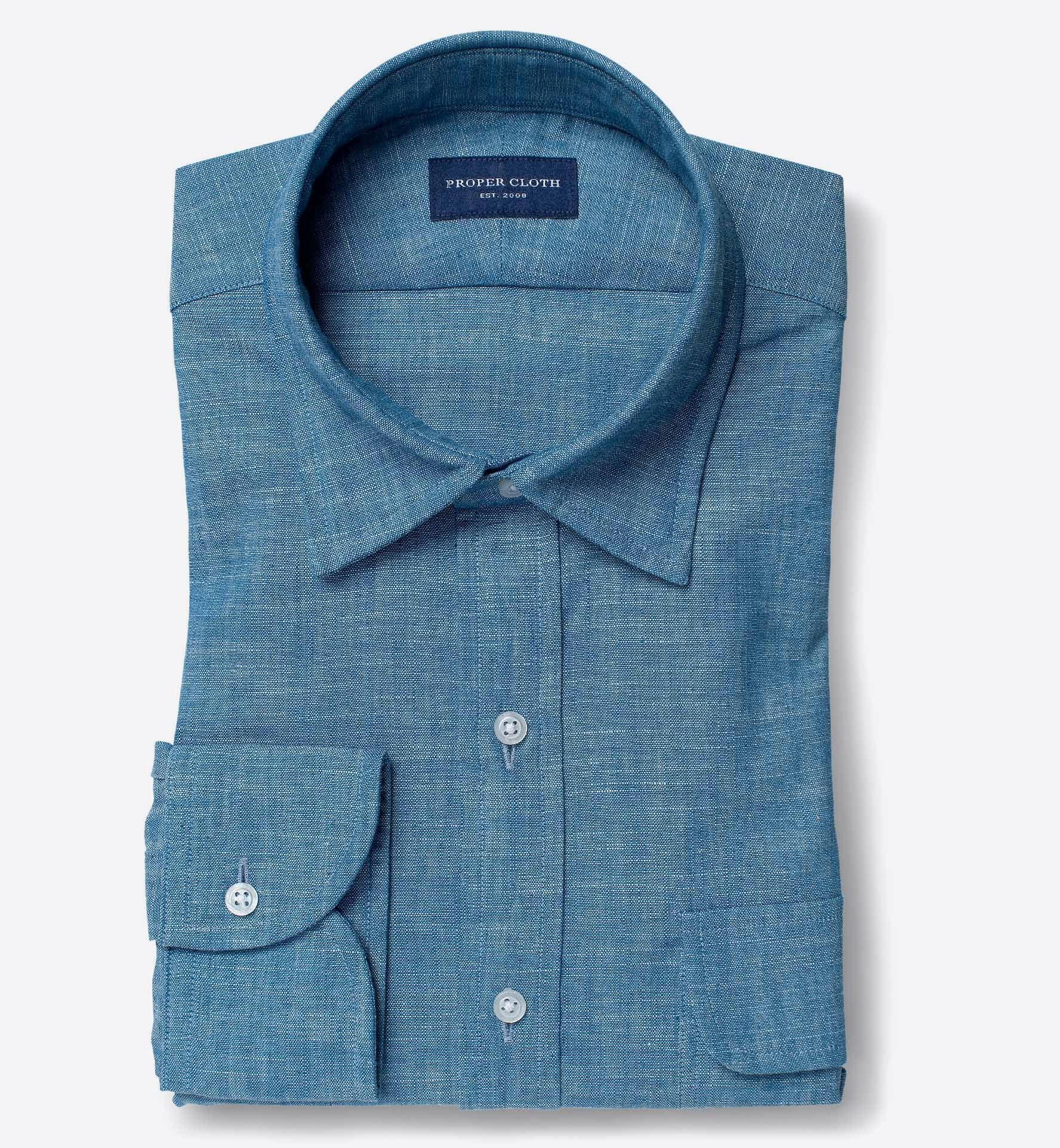 Japanese Light Indigo Slub Chambray by Proper Cloth