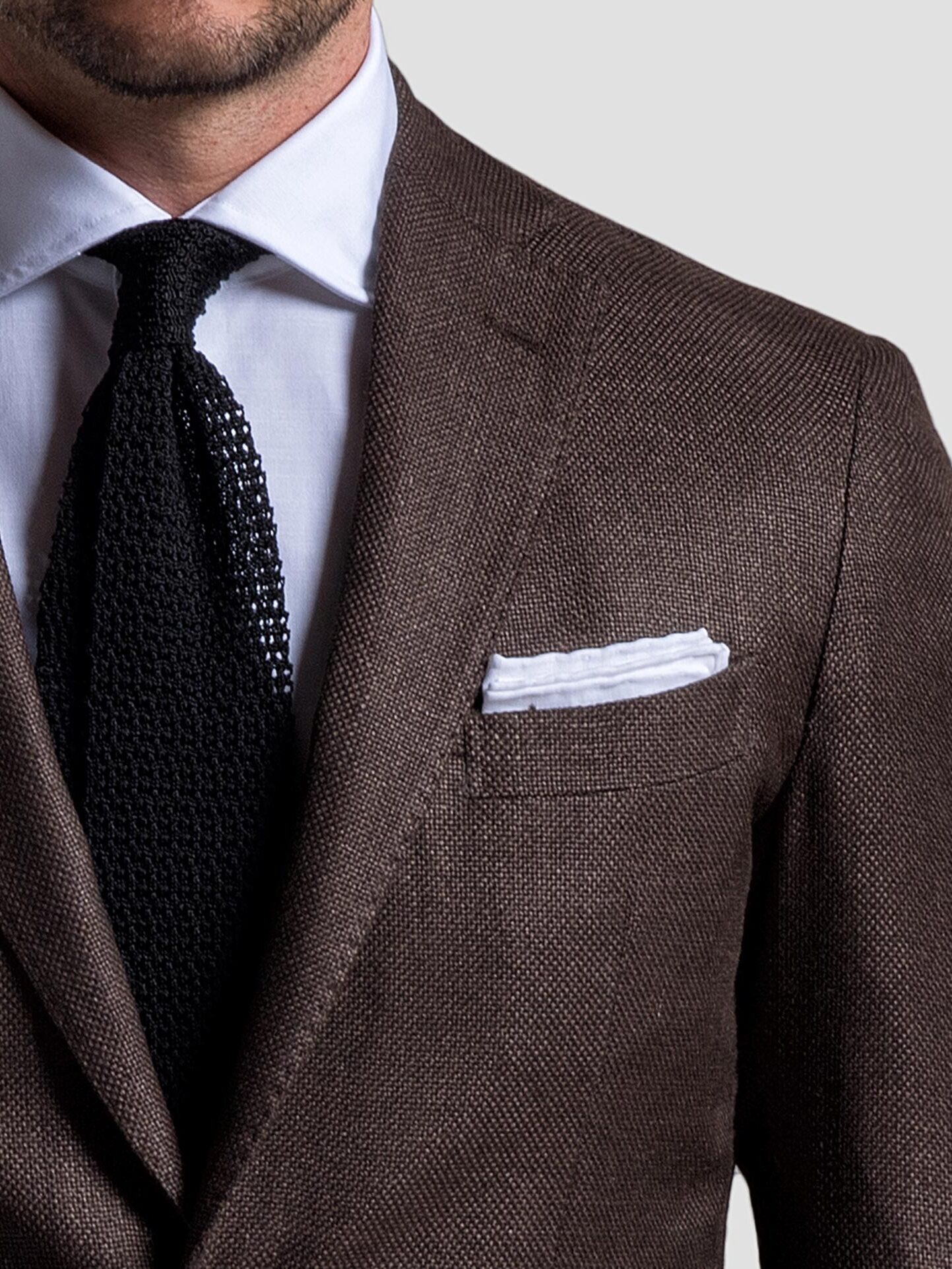Essential White Cotton Linen Pocket Square by Proper Cloth