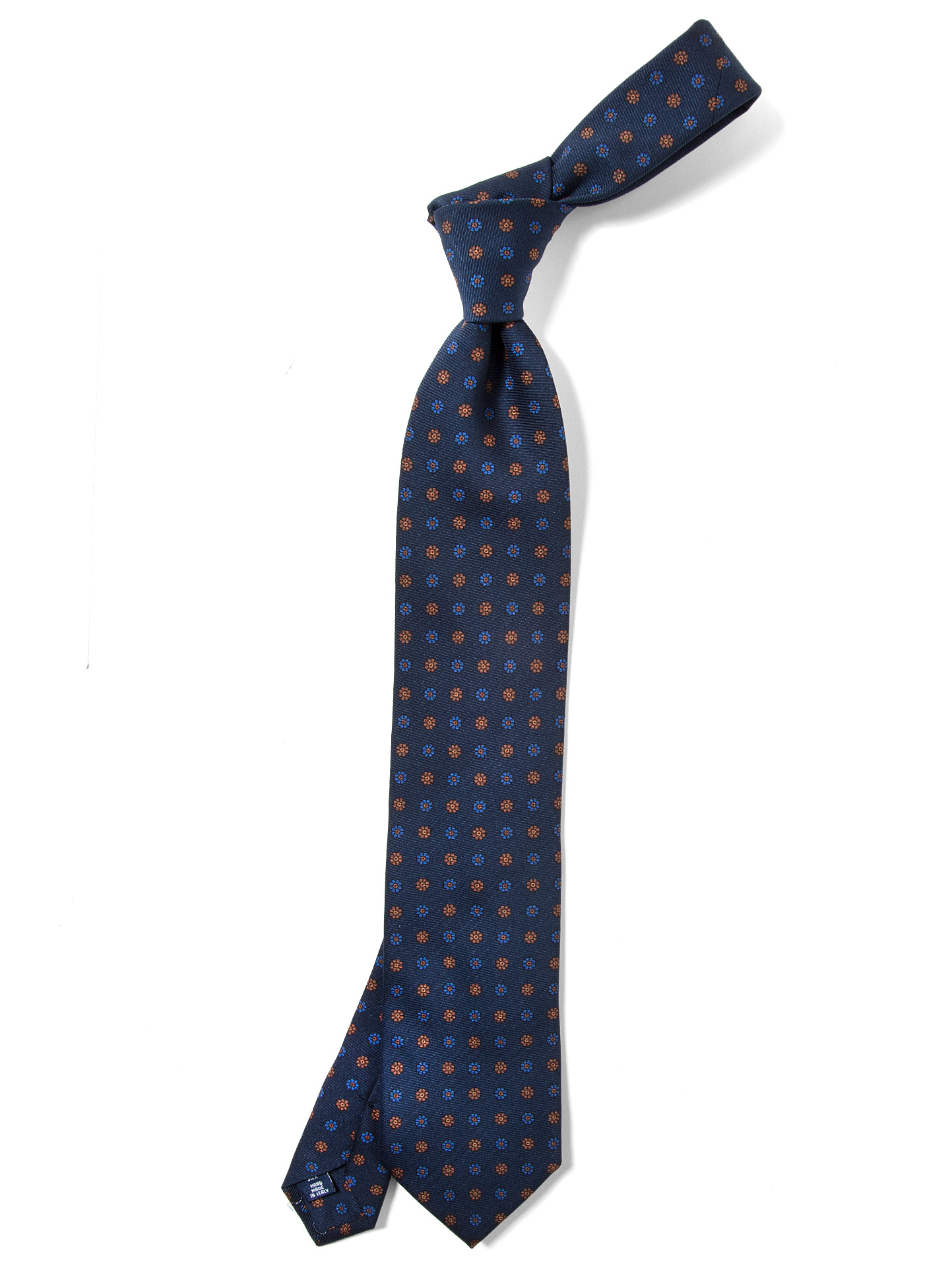Vicenza Navy Print Tie by Proper Cloth