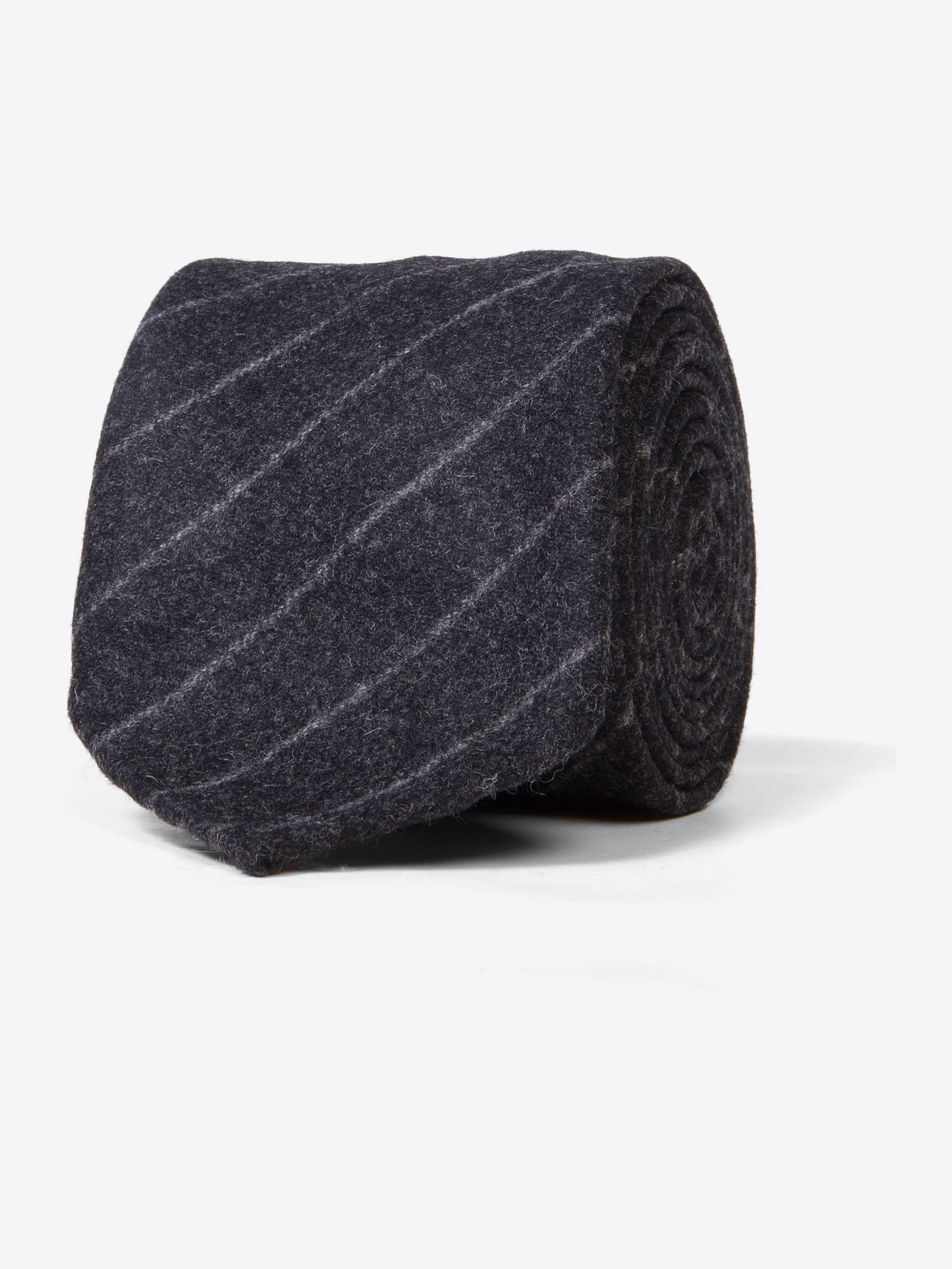 Brescia Charcoal Striped Wool Tie by Proper Cloth