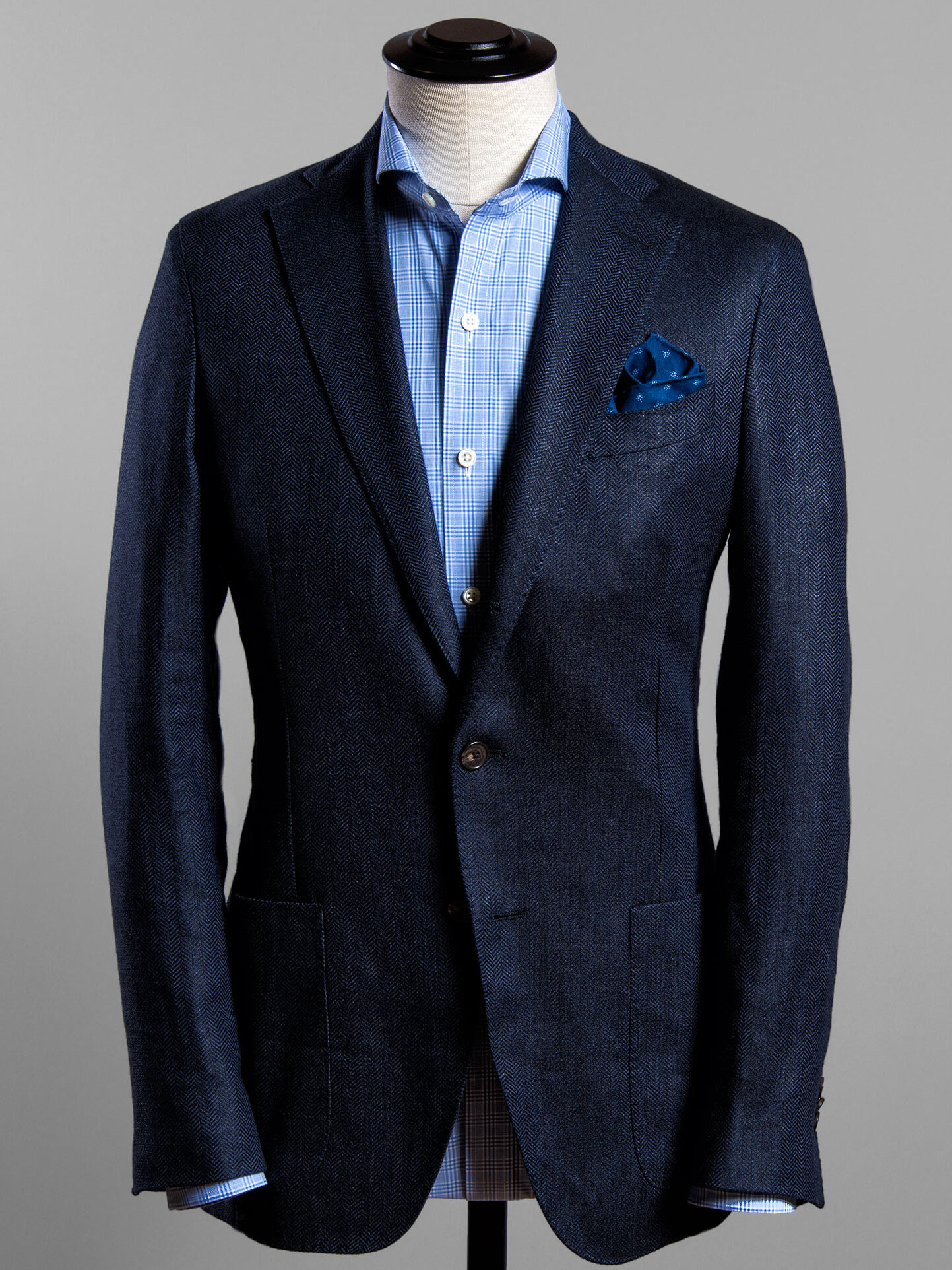 Japanese Star Indigo Pocket Square by Proper Cloth