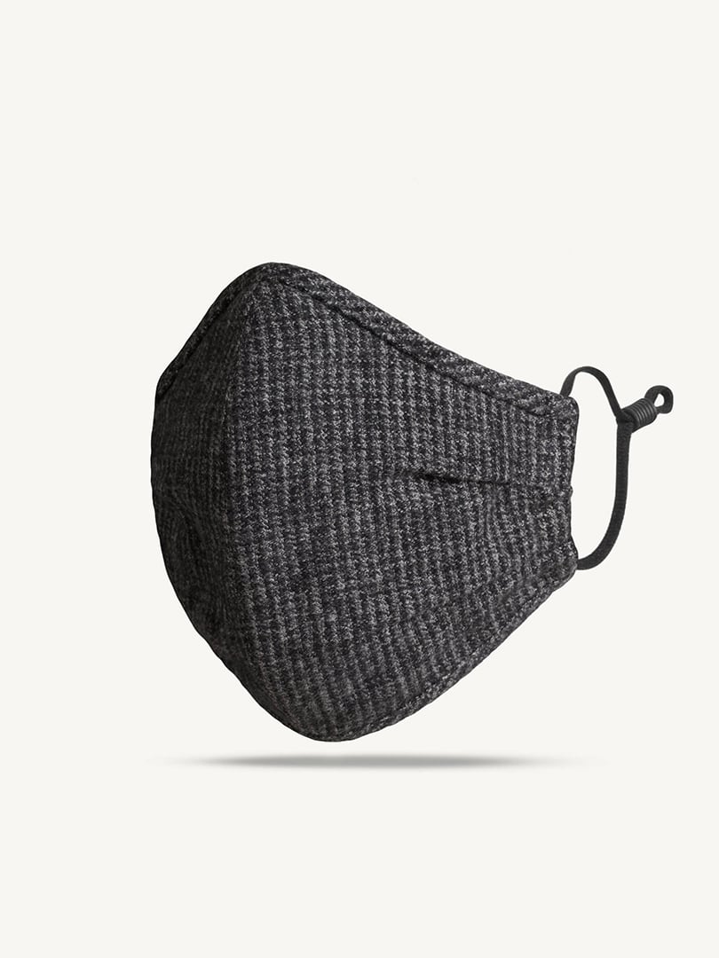 The Everyday Mask v3.0E - Grey Houndstooth Flannel - Proper Cloth