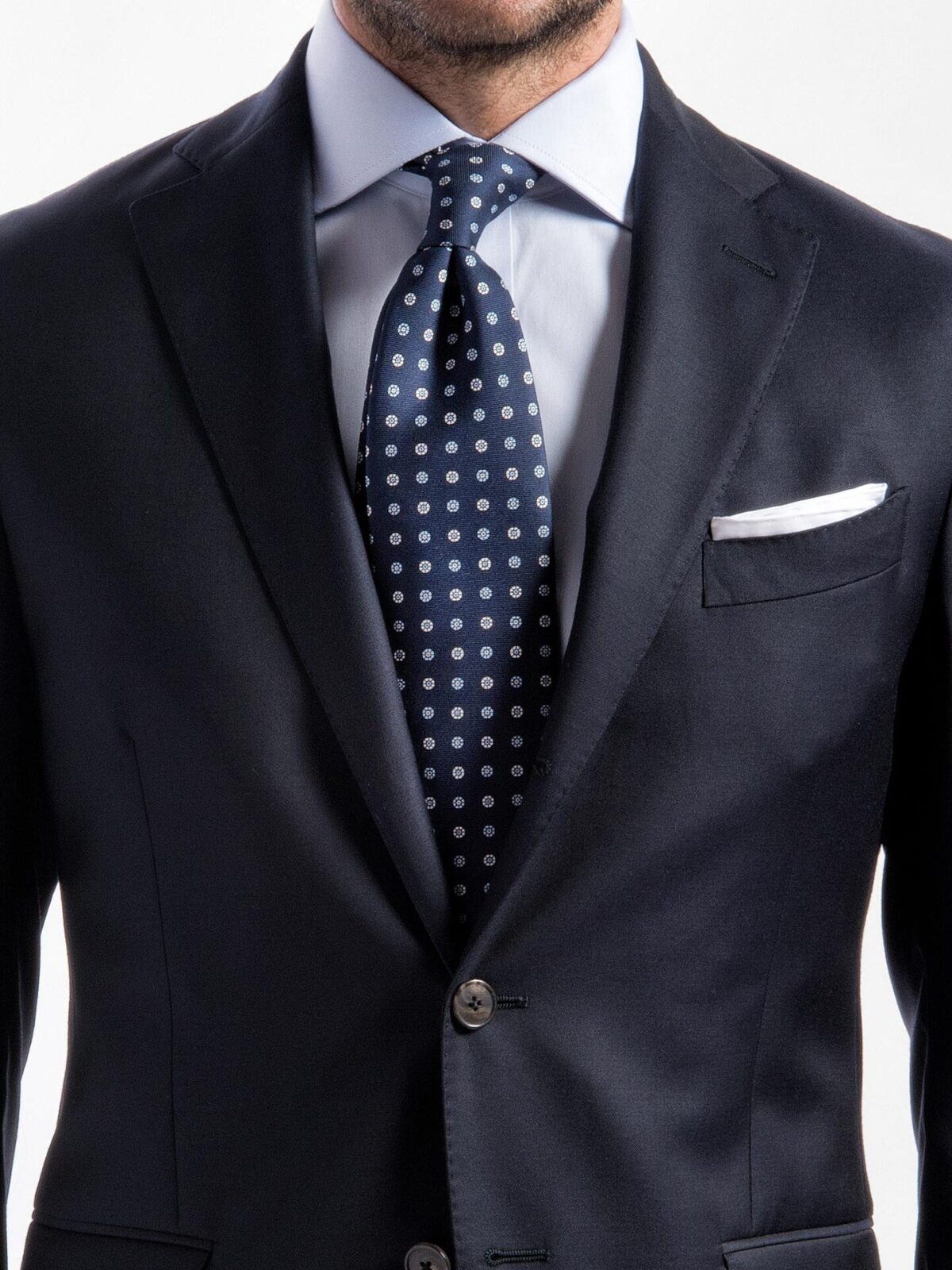Navy Floral Print Tie by Proper Cloth