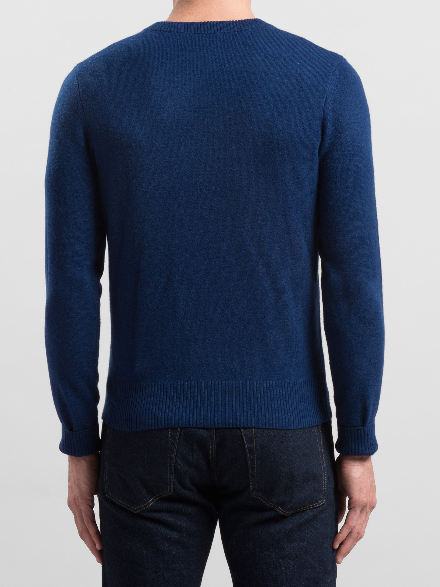 Royal Blue Cashmere V-Neck Sweater by Proper Cloth