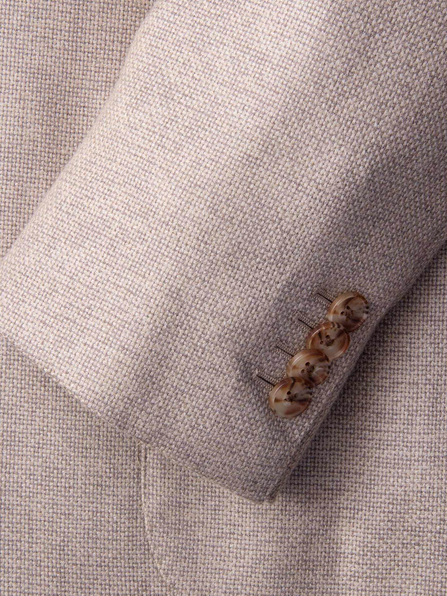Hudson Beige Wool Cashmere Basketweave Jacket by Proper Cloth