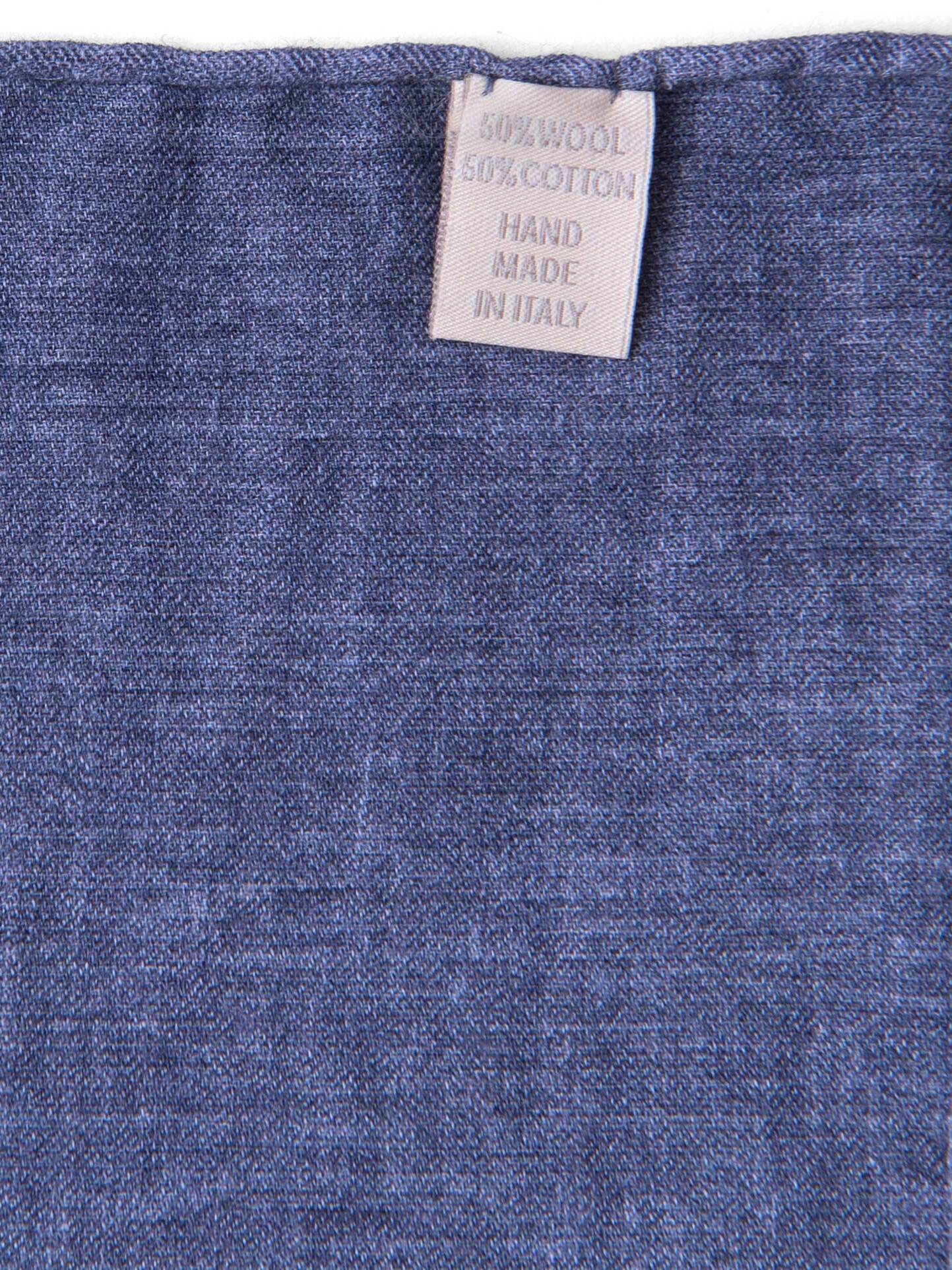 Navy Melange Wool and Cotton Pocket Square by Proper Cloth