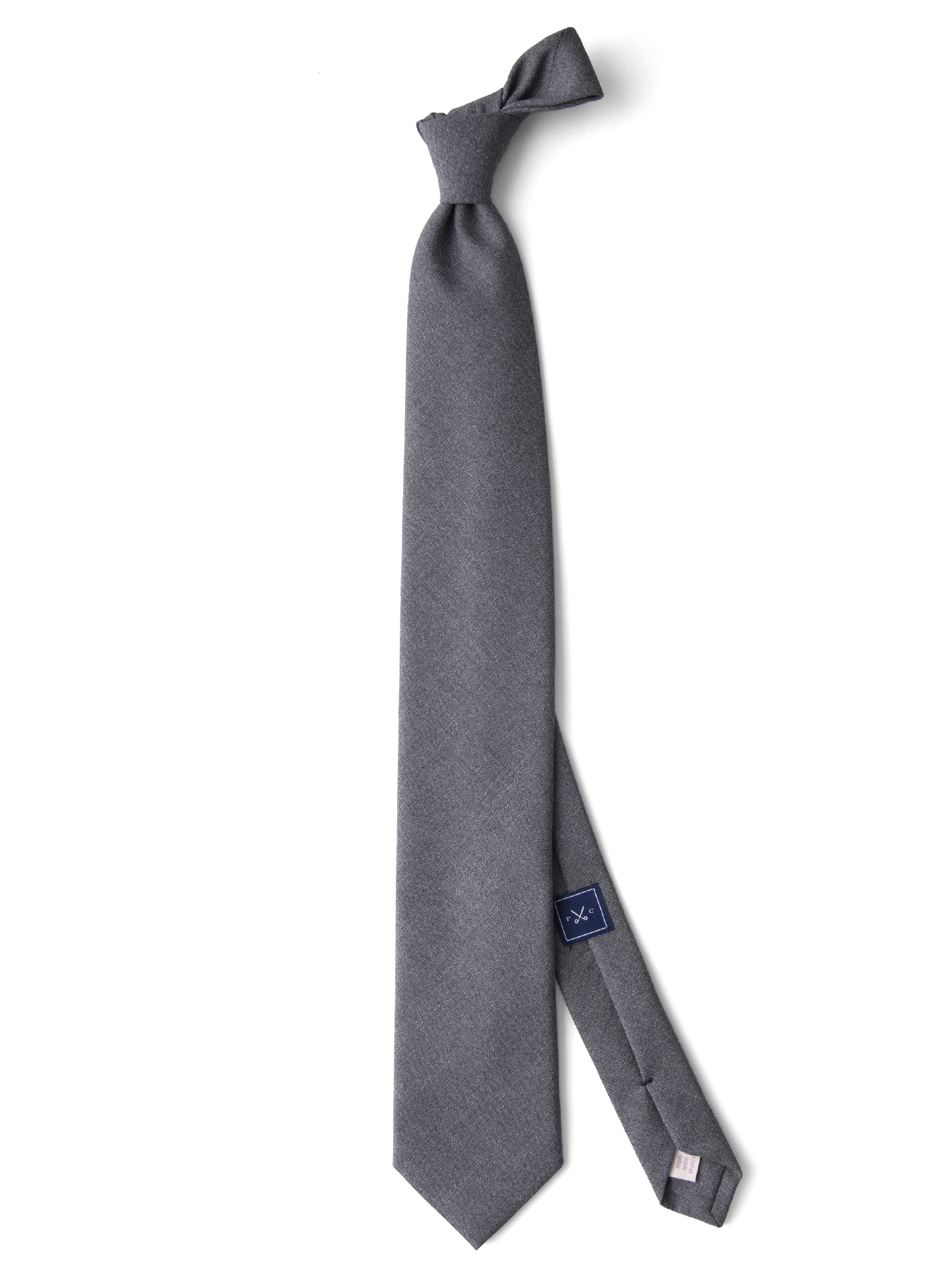 Mid Grey Wool Solid Tie by Proper Cloth