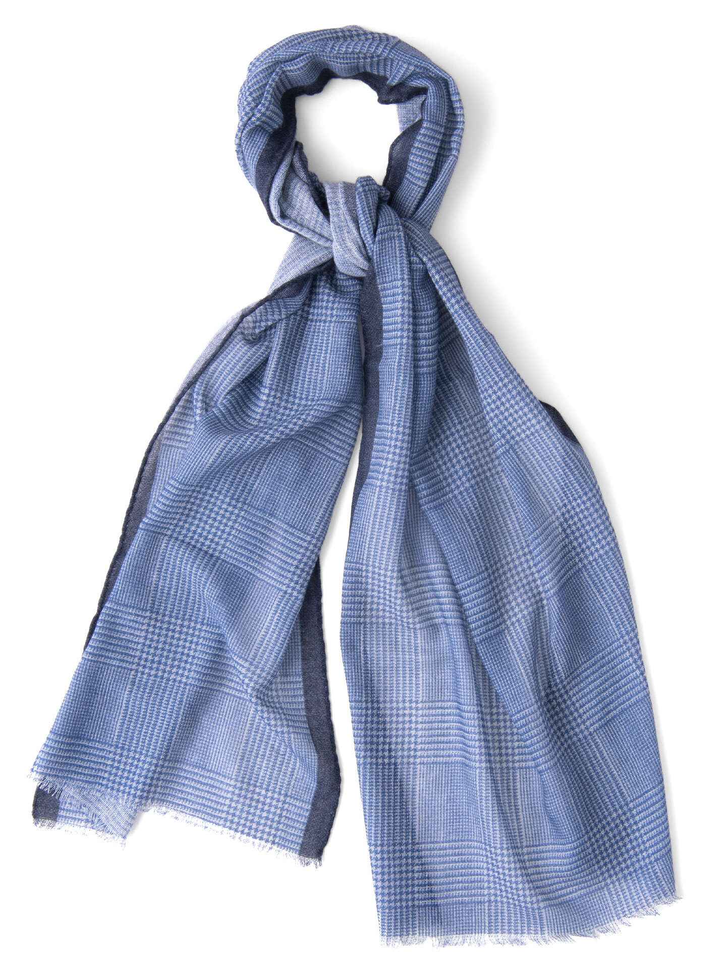 Slate Cashmere Glen Plaid Scarf by Proper Cloth