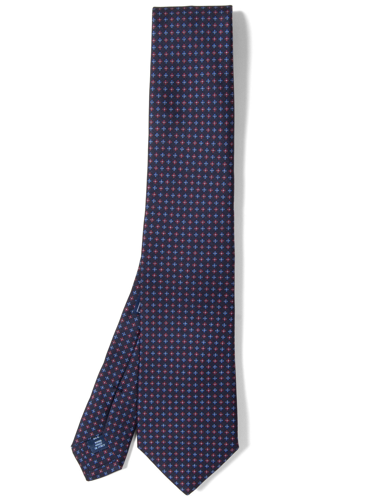 Lombardia Navy Print Tie by Proper Cloth