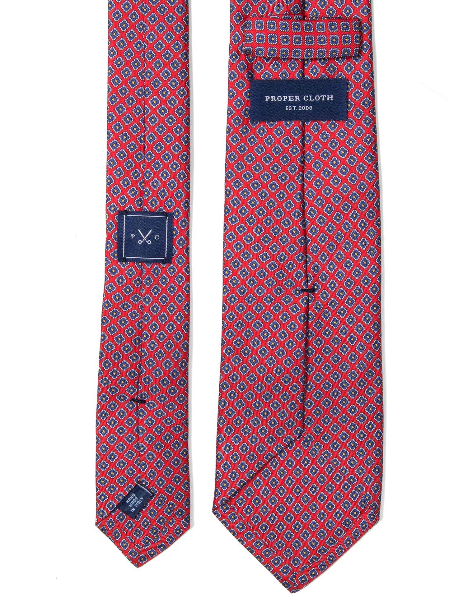 Veneto Red Print Tie by Proper Cloth