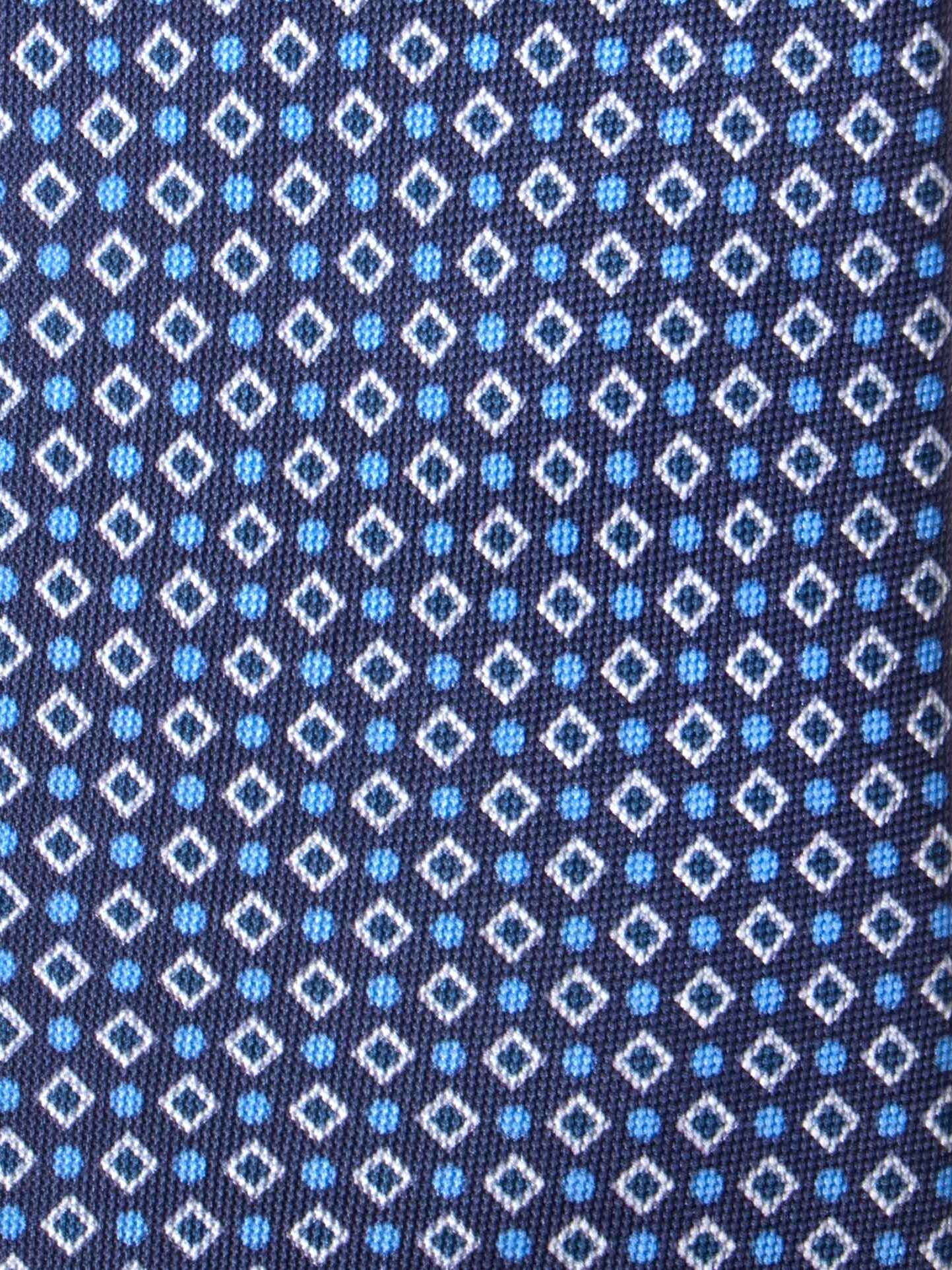 Alassio Navy Print Tie by Proper Cloth