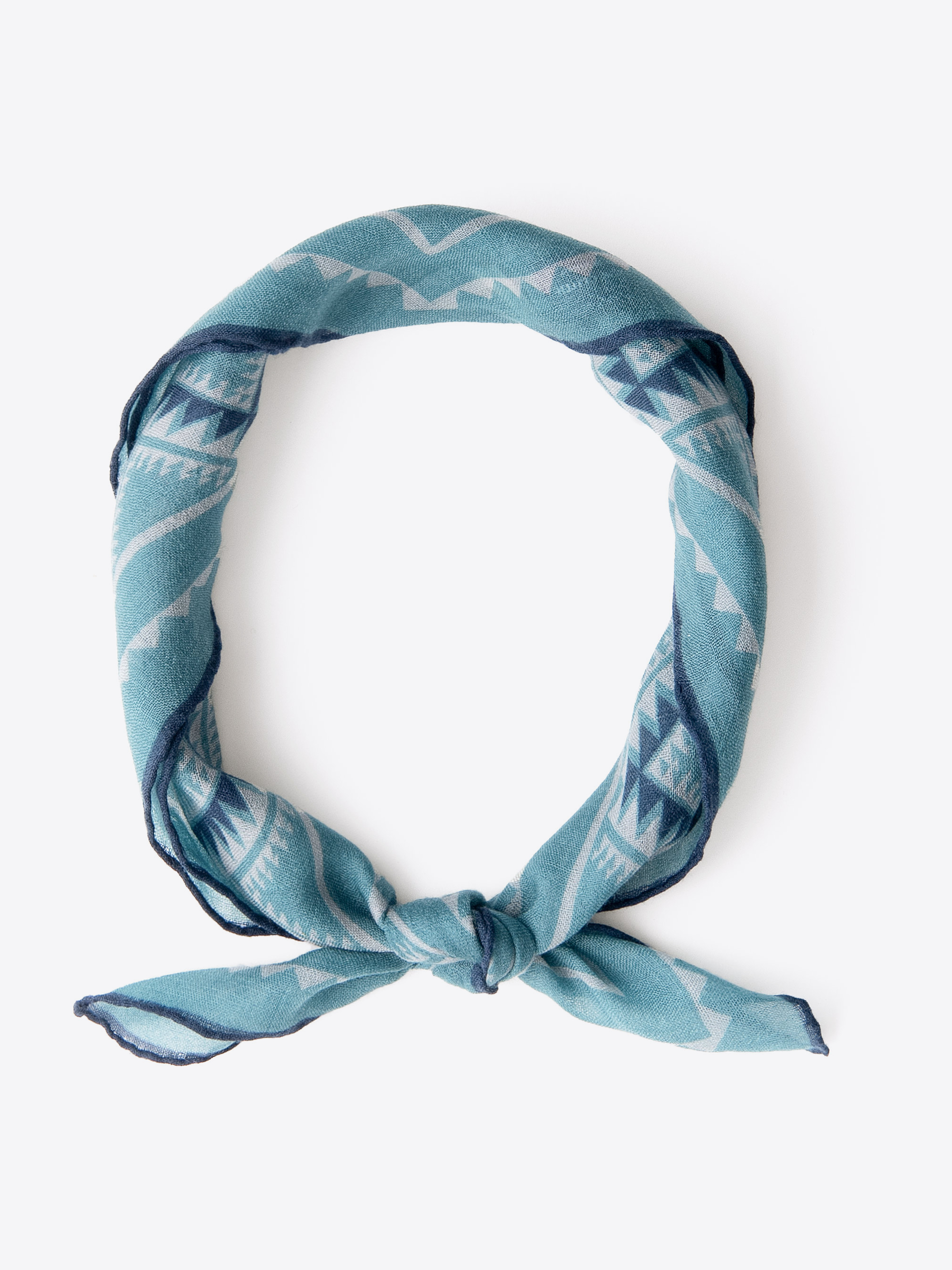 Teal Southwest Wool Bandana by Proper Cloth
