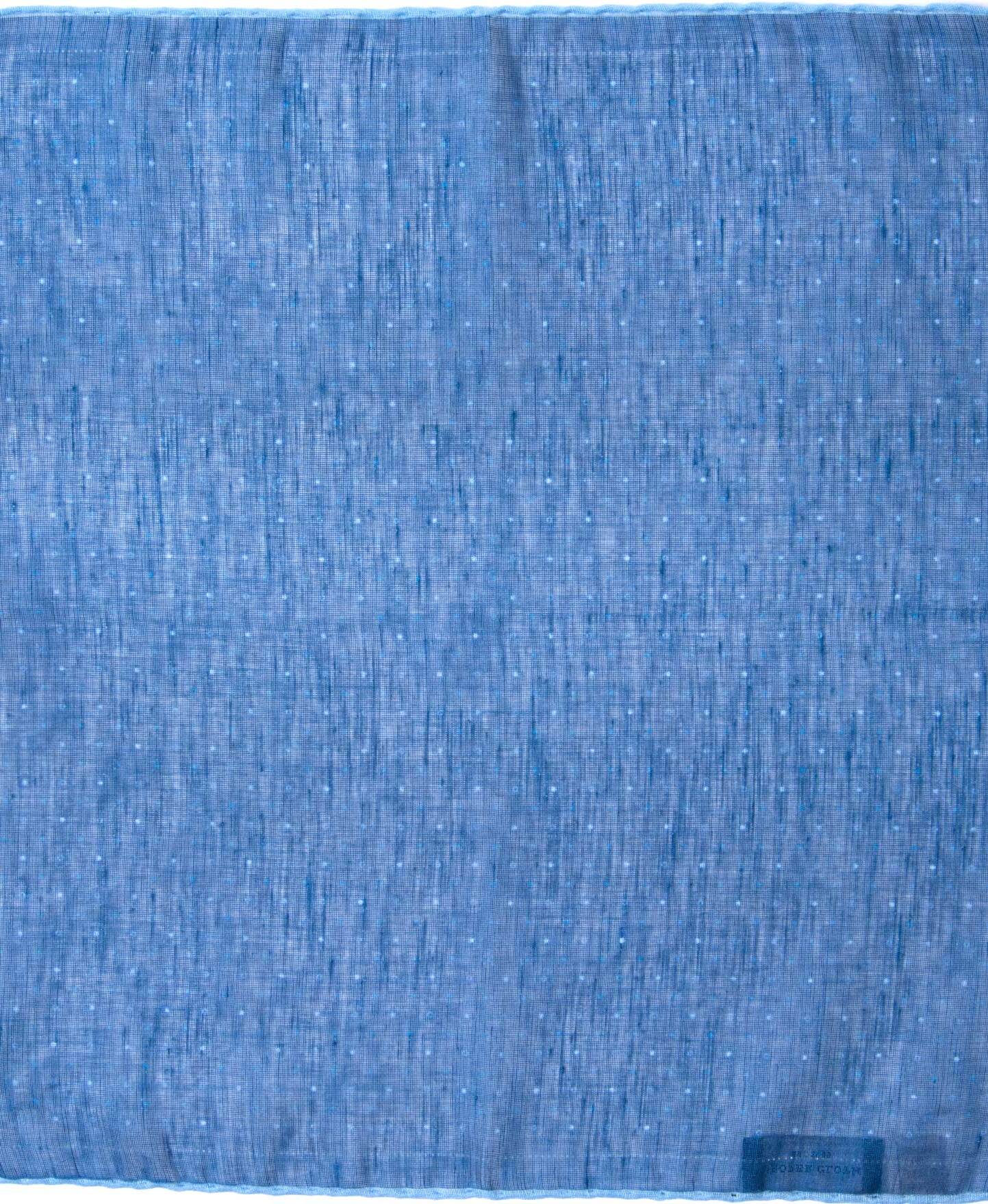 Dark Blue Print Pocket Square by Proper Cloth