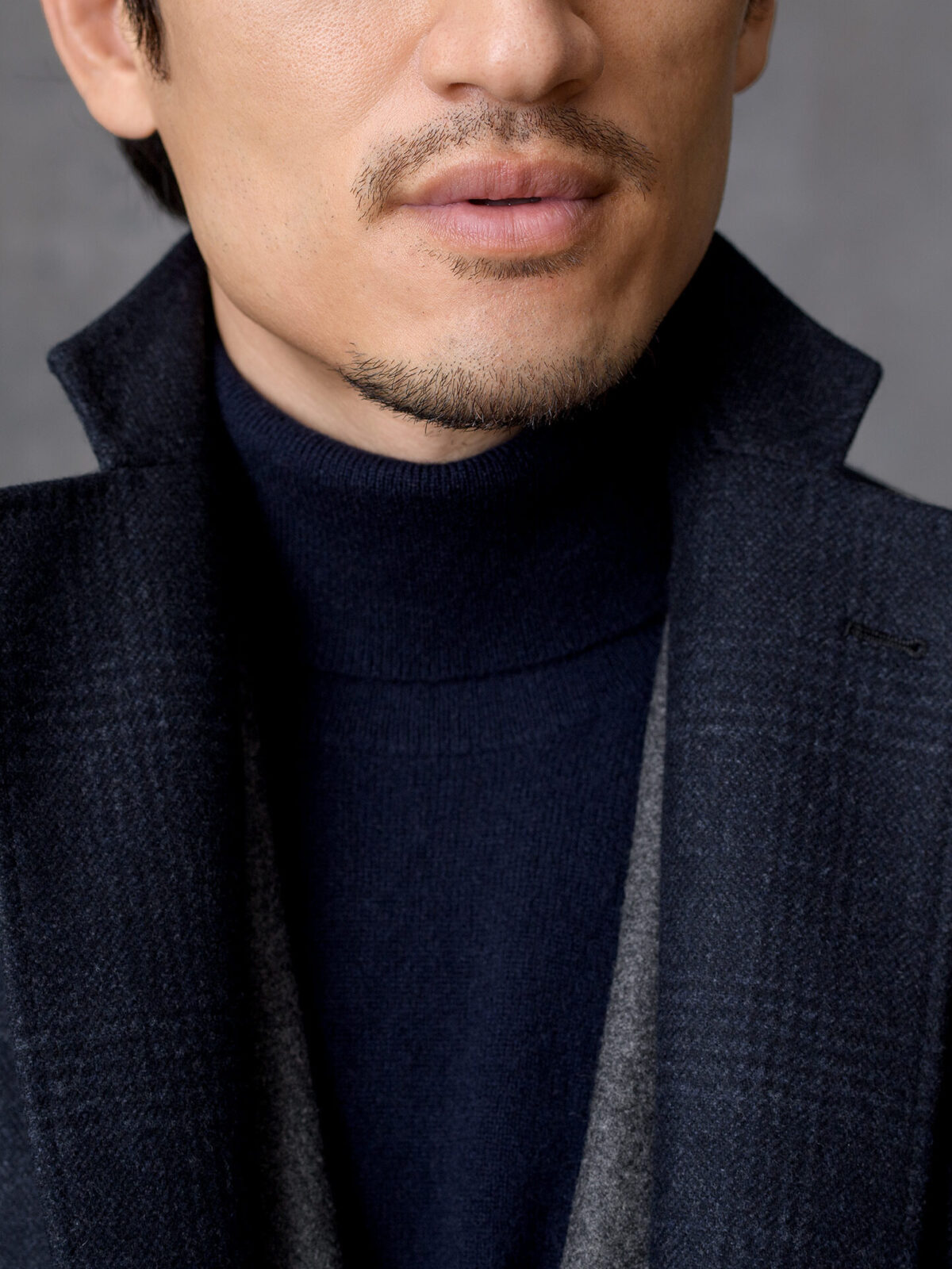 Bowery Navy Plaid Wool Unstructured Coat by Proper Cloth