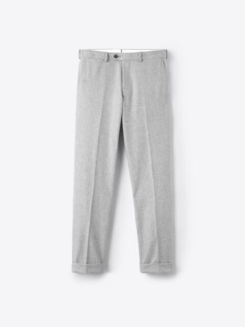 VBC Light Grey Wool Flannel Dress Pant - Custom Fit Tailored Clothing