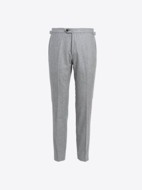 VBC Light Grey Wool Flannel Dress Pant - Custom Fit Tailored Clothing