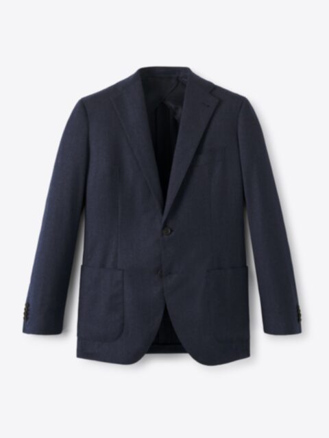 Reda Navy Italian Wool Flannel - Custom Fit Tailored Clothing