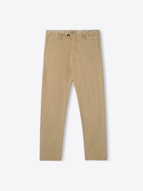 Camel Faded Canvas Chino - Custom Fit Pants