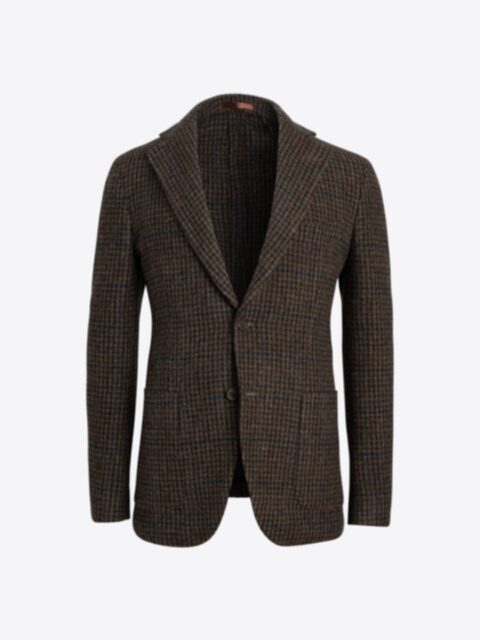 Waverly Washed Tweed Gun Check Jacket - Custom Fit Tailored Clothing