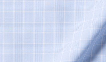 Thomas Mason Goldline Light Blue Large Check Shirts by Proper Cloth