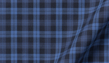 Thompson Blue and Navy Plaid Custom Made Shirt by Proper Cloth