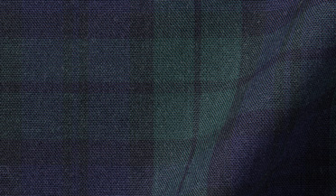 Navy and Green Blackwatch Plaid Double Cloth Dress Shirt by Proper Cloth