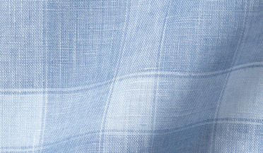Light Blue Linen Plaid Short Sleeve Shirtby Proper Cloth
