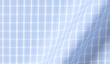 Thomas Mason 120s Light Blue Small Check Tailor Made Shirt by Proper Cloth