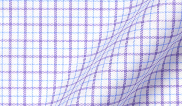 Non-Iron Stretch Lavender and Light Blue Check Custom Made Shirt by ...
