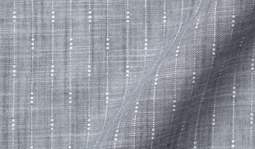 Albini Grey Folk Stripe Chambray by Proper Cloth