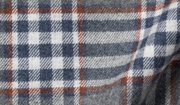 Canclini Grey and Rust Plaid Beacon Flannel by Proper Cloth
